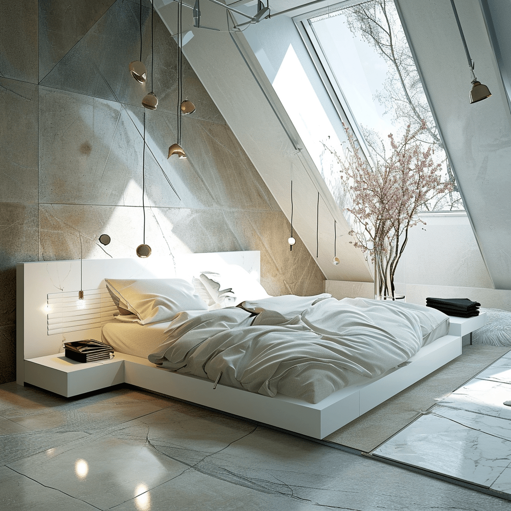 How to Decorate a Bedroom with Slanted Walls ? | MusaArtGallery™