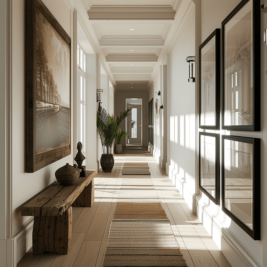 How to Decorate a Long Hallway ? Complete 2024 guide | MusaArtGallery™