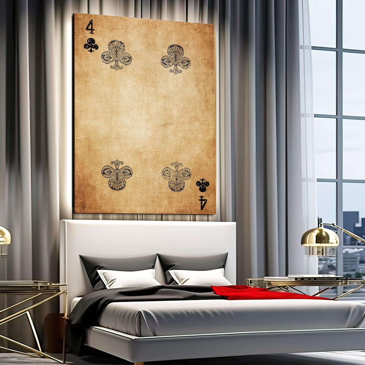 Four of Clubs Canvas | MusaArtGallery™
