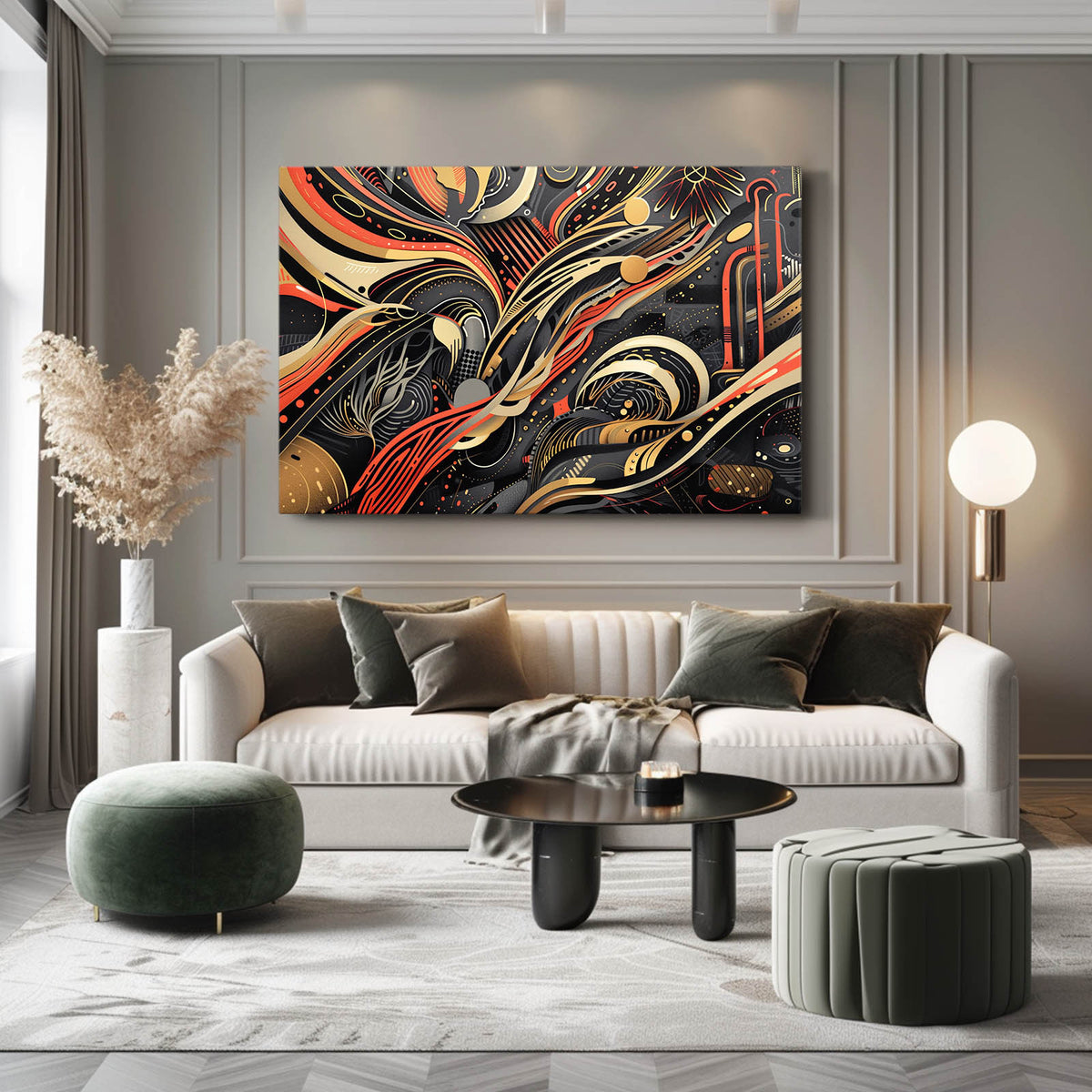 Abstract Flower Mexican Wall Art | MusaArtGallery™