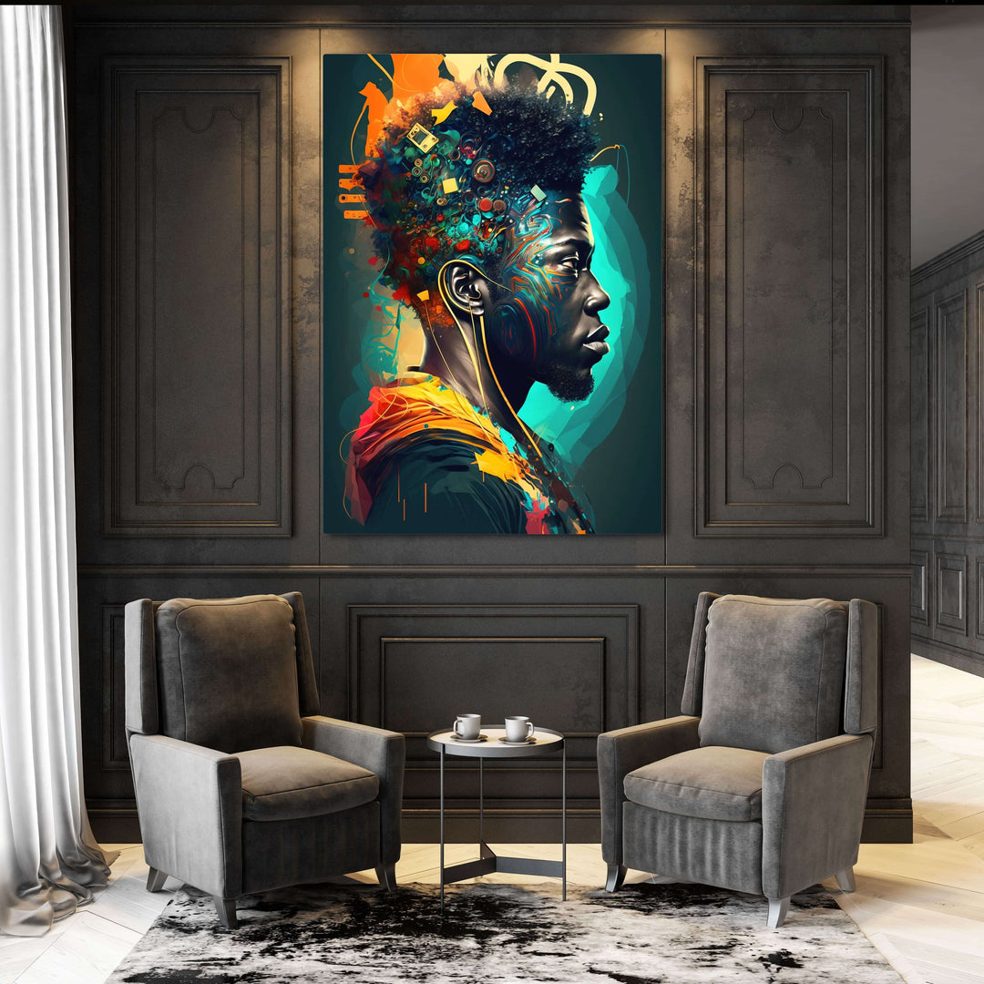 Black and White African Wall Art