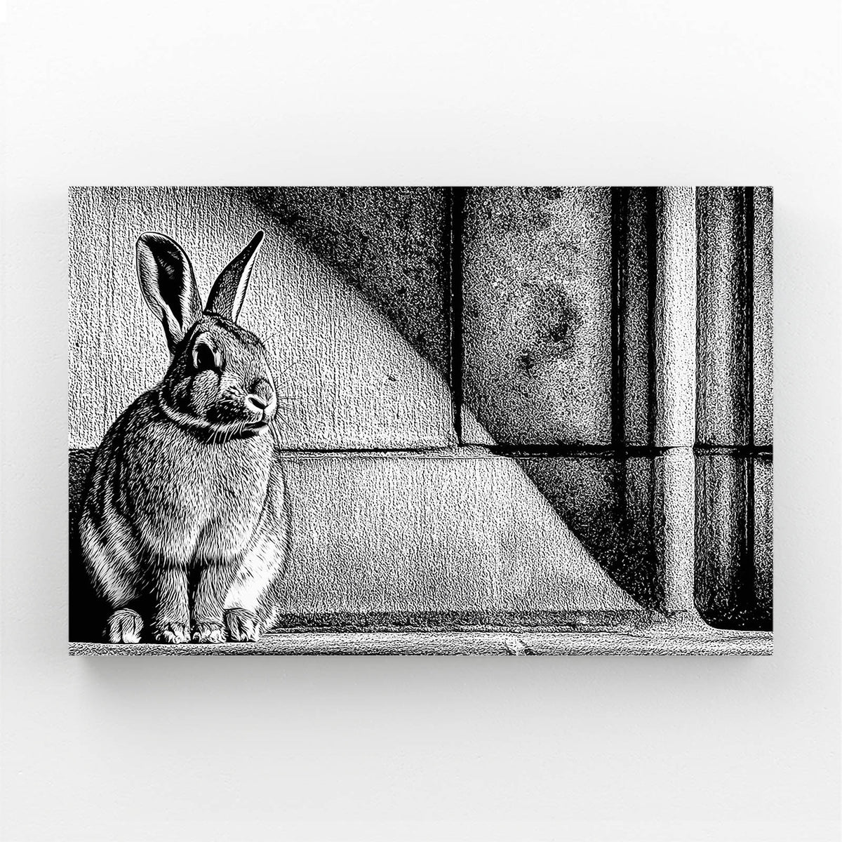 Black Horizontal Bunny Wall Art - FSC-Certified Wood – MusaArtGallery