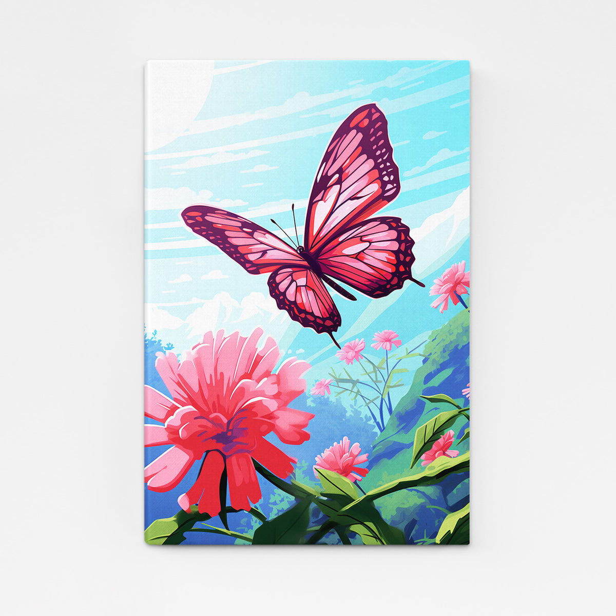 Butterfly and Flower Wall Art | MusaArtGallery™