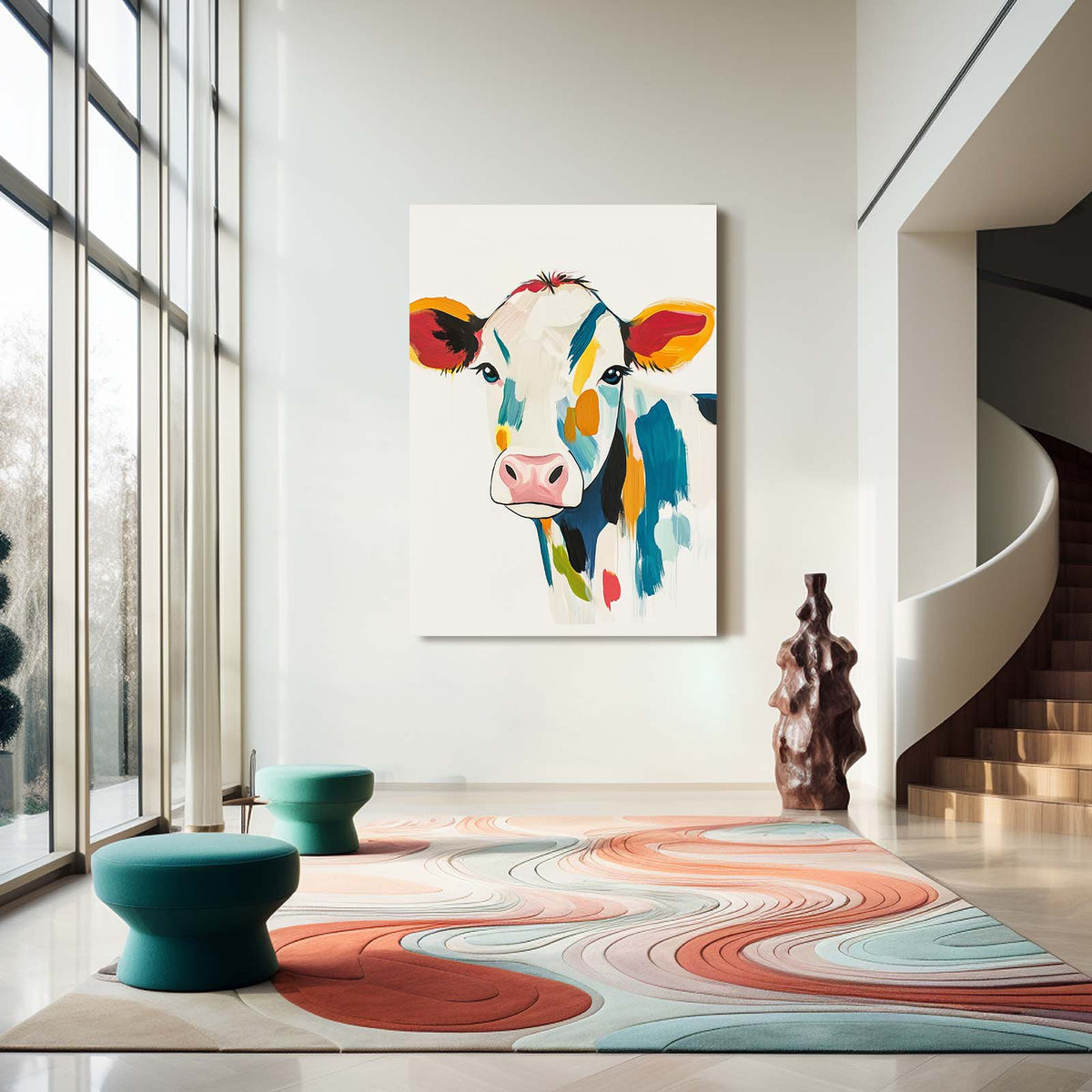 Colored Cow Print | MusaArtGallery™