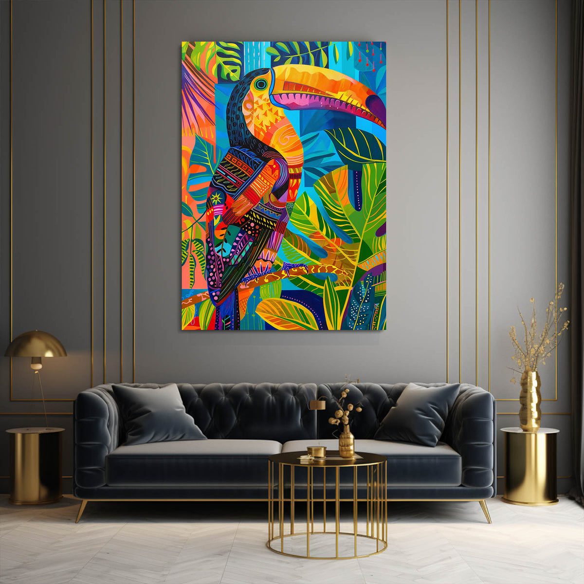 Colorful Boho Toucan Art | MusaArtGallery™