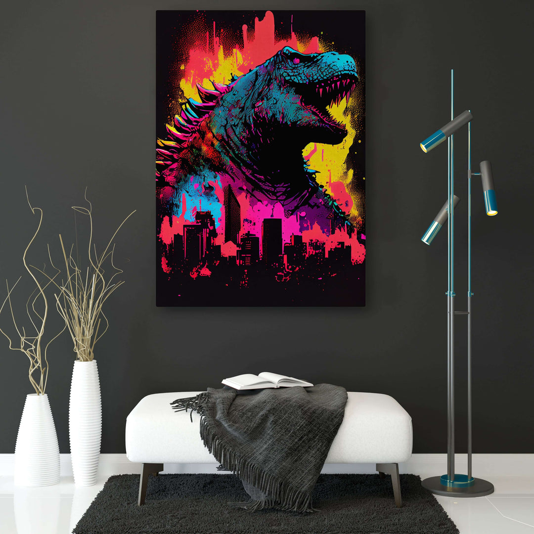 Colorful Godzilla Wall Art | MusaArtGallery™