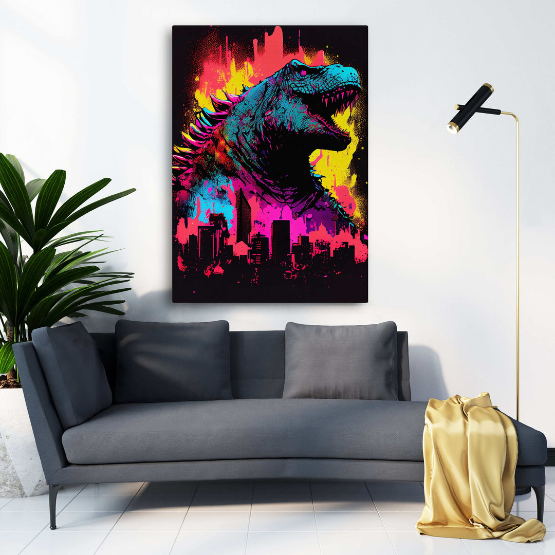 Colorful Godzilla Wall Art | MusaArtGallery™
