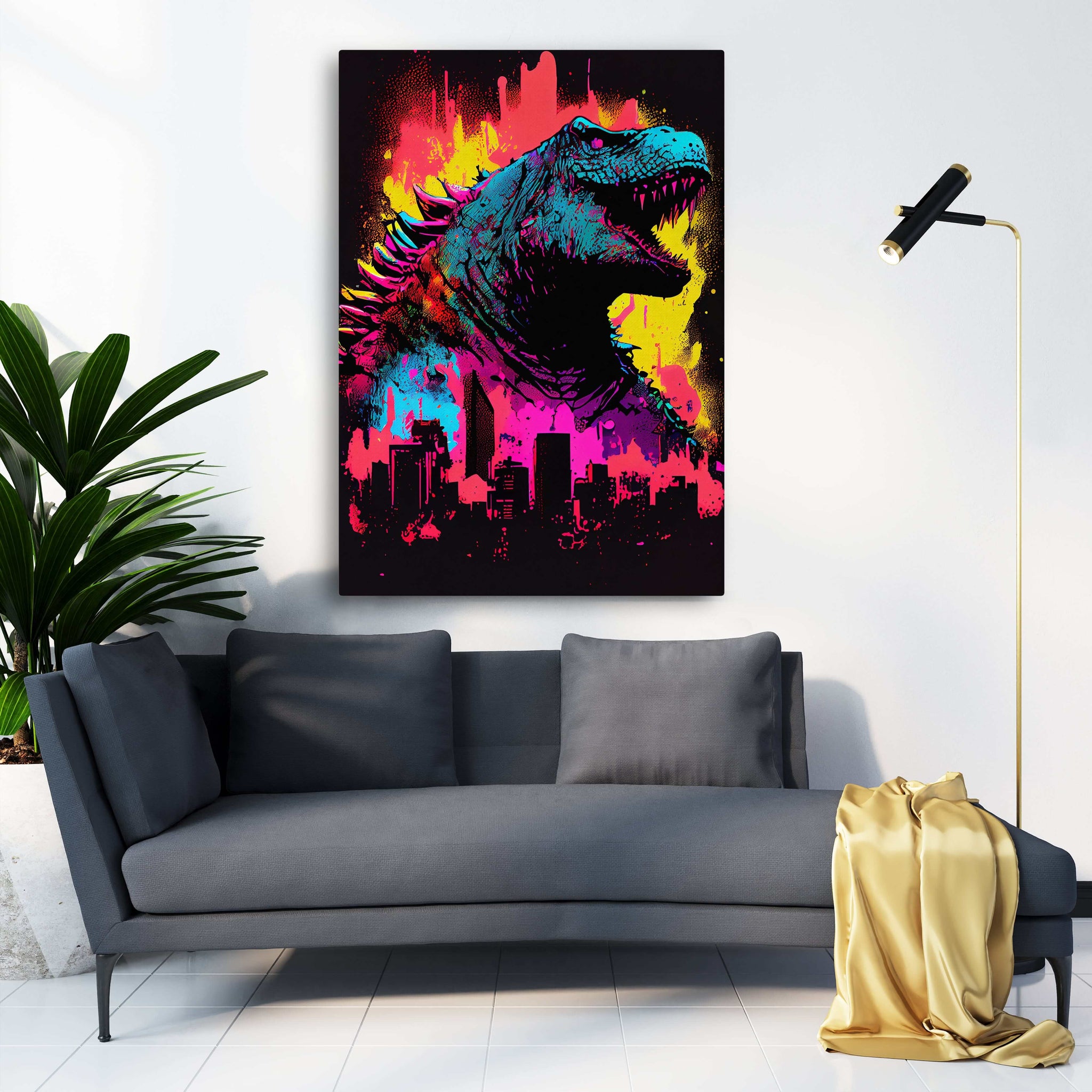Colorful Godzilla Wall Art | MusaArtGallery™