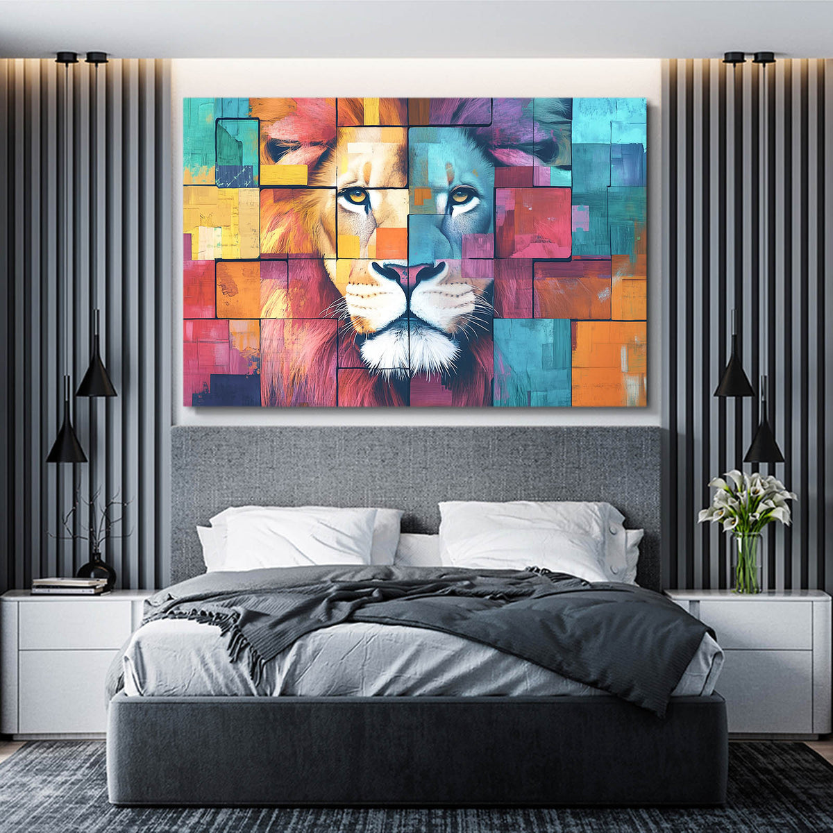 Cubic Majesty Lion Wall Art | MusaArtGallery™