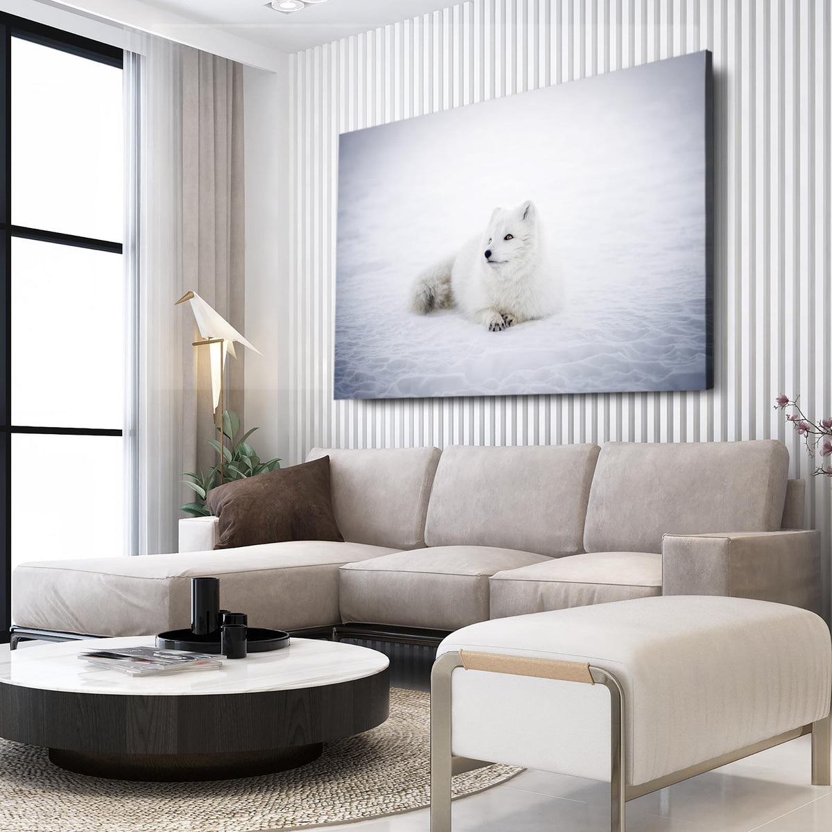 Cute Snow Fox Art | MusaArtGallery™