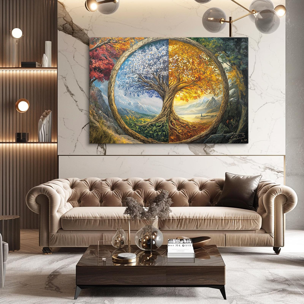 Duality Tree Of Life Wall Art Canvas | MusaArtGallery™