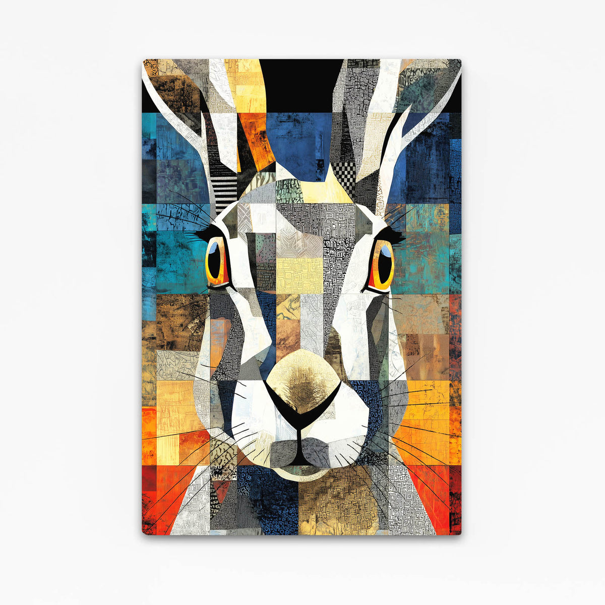 Geometric Rabbit Wall Decor - Scratch-Proof Surface – MusaArtGallery