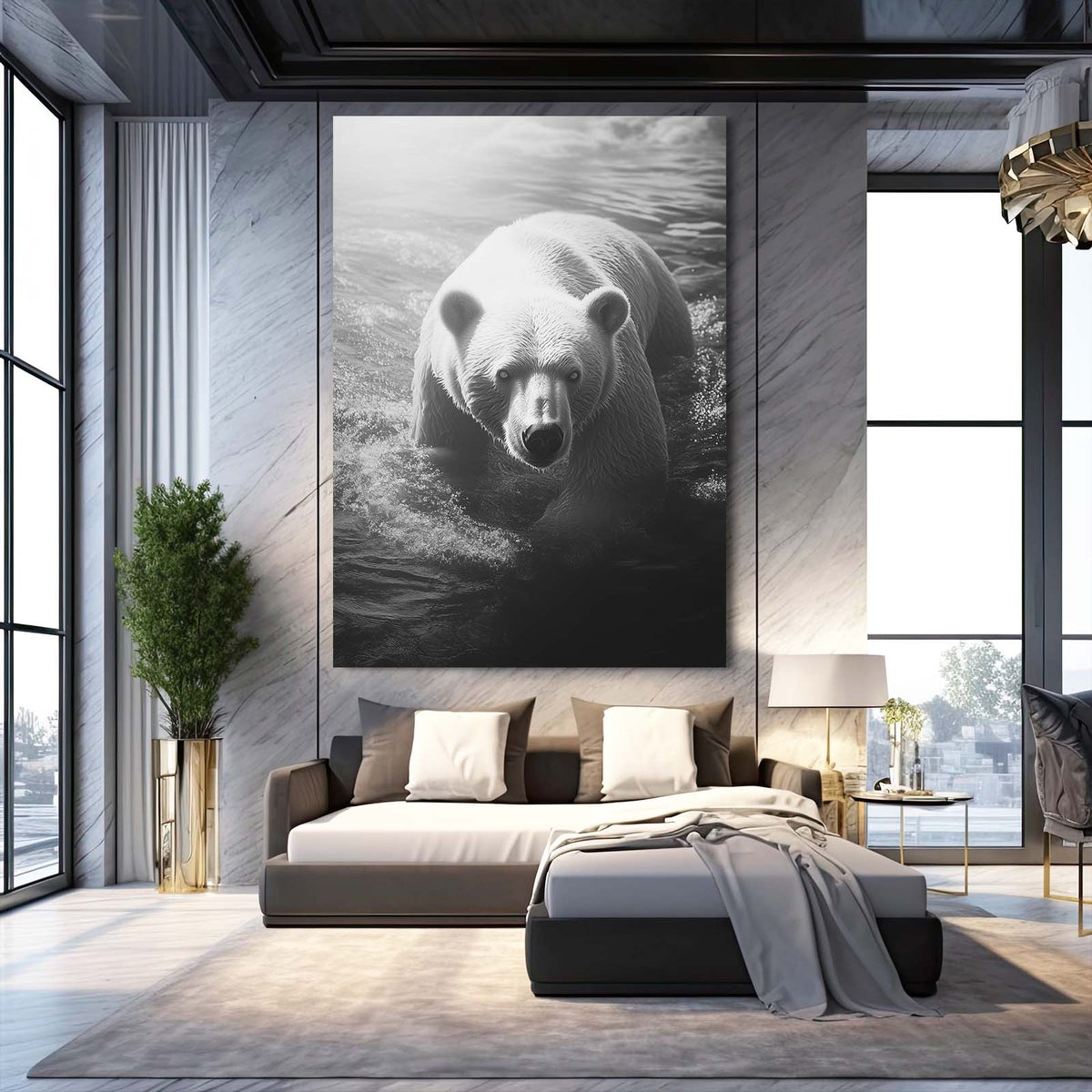 Grey Bear Print | MusaArtGallery™