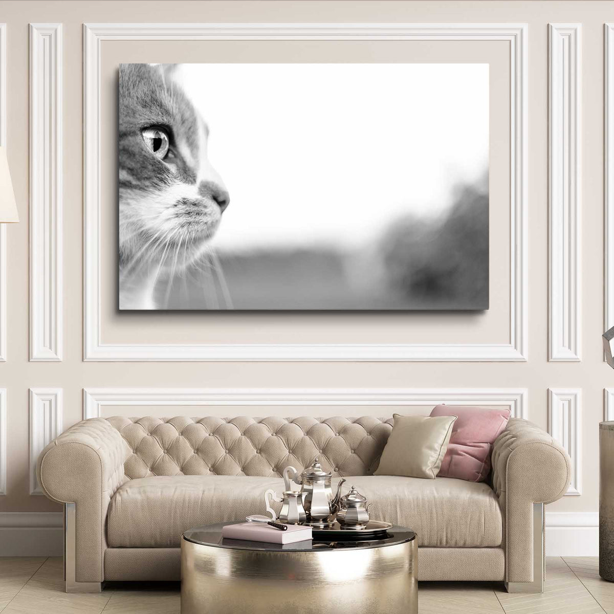 Greyscale Cat Wall Art | MusaArtGallery™