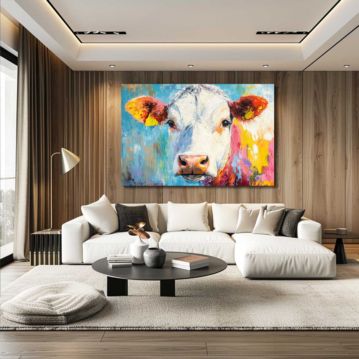 Horizontal Cow Canvas | MusaArtGallery™
