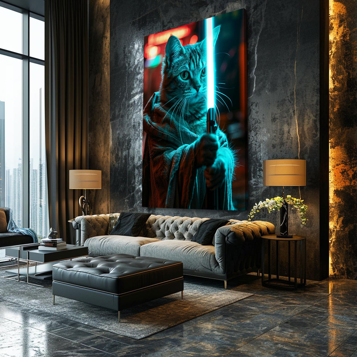 Jedi Cat Wall Art | MusaArtGallery™