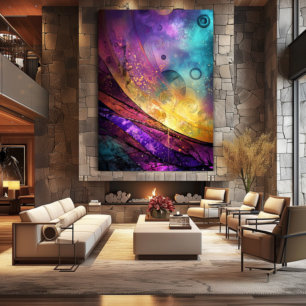 Purple Egyptian Wall Art - Thick Cotton Canvas – MusaArtGallery