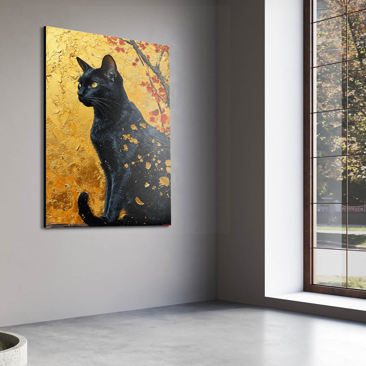 Spring Black Cat Art | MusaArtGallery™