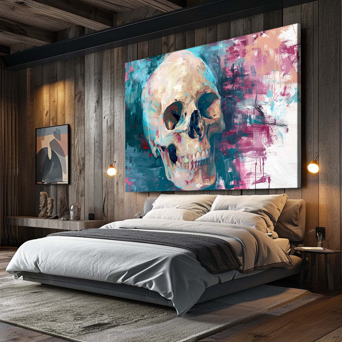 White Drawing Skull Art | MusaArtGallery™