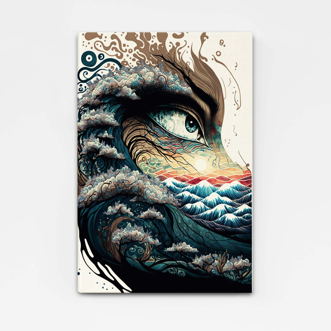 Abstract Japanese Wave Wall Art | MusaArtGallery™