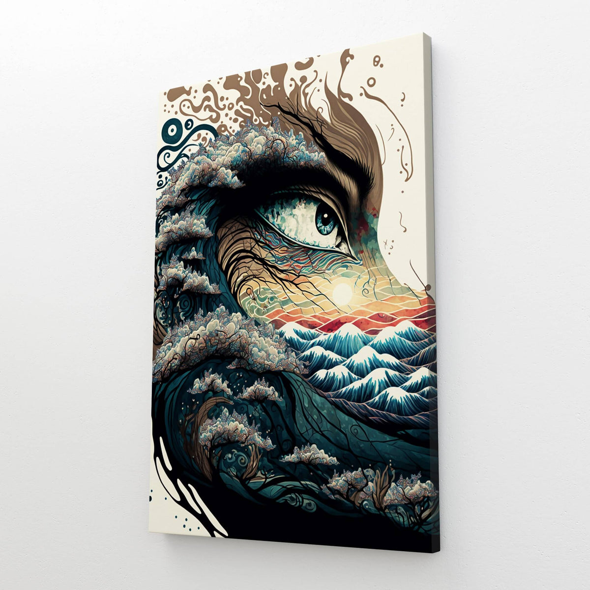 Abstract Japanese Wave Wall Art | MusaArtGallery™
