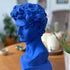 Blue David Head Sculpture