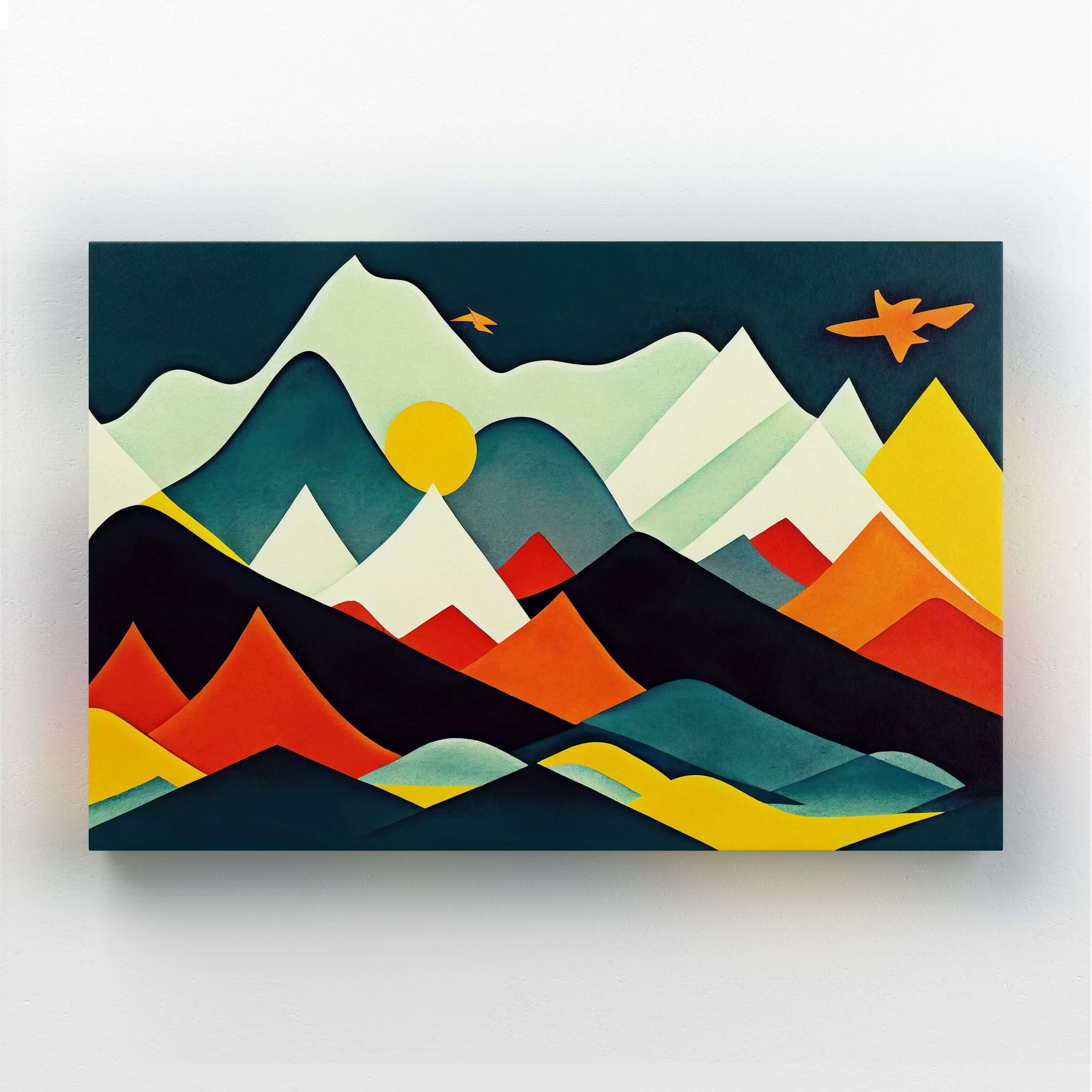 Home Colorful Mountain Abstract Art