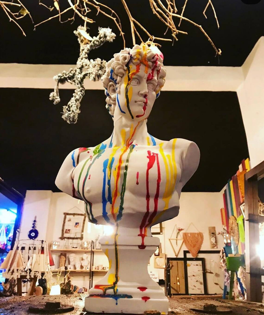 Colorful David Bust Statue - David Bust Statue For Sale | MusaArtGallery™