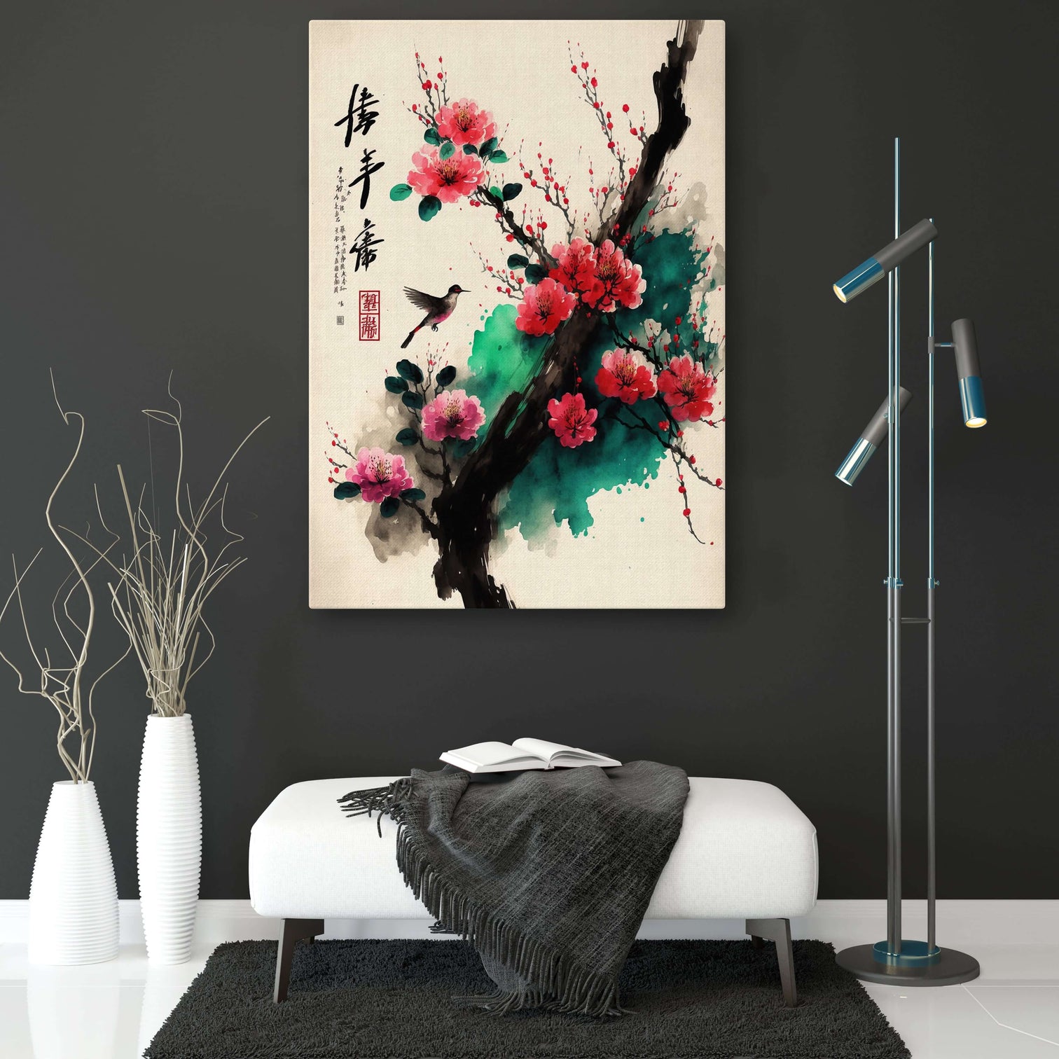 Home Floral Japanese Canvas