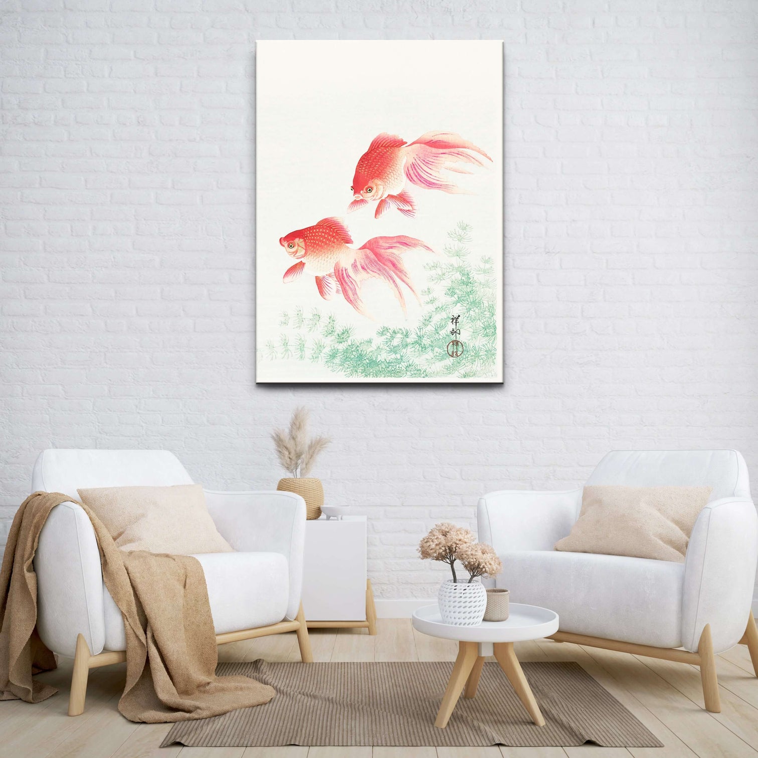 Home Gold Fish Japanese Wall Art