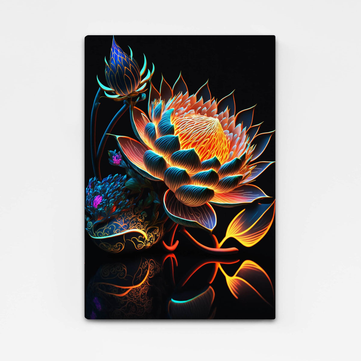 Lotus Flower Abstract Art Handmade Lotus Flower Painting On Canvas Buy