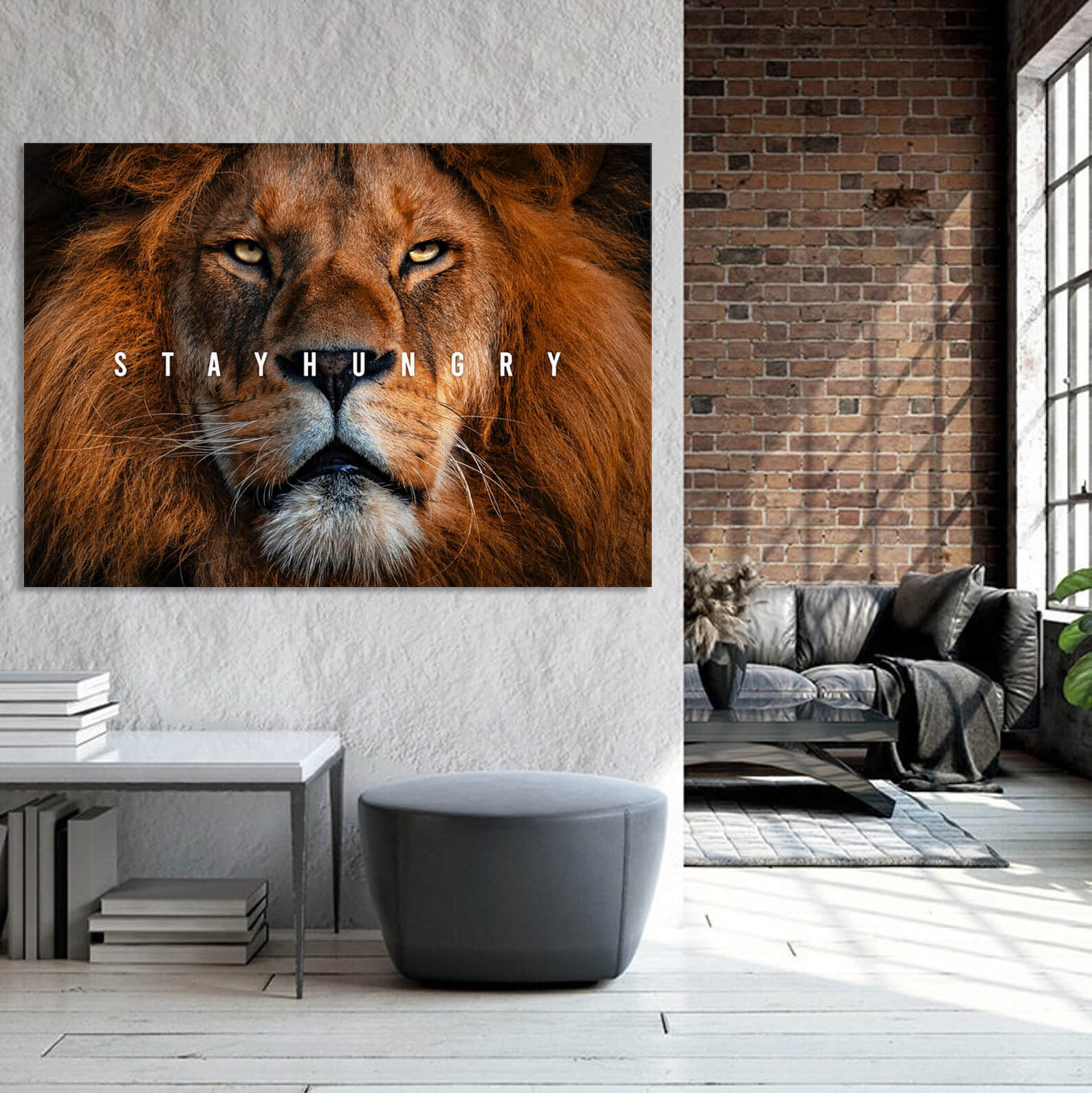 Stay Hungry Lion Canvas - Lion Wall Art | MusaArtGallery™
