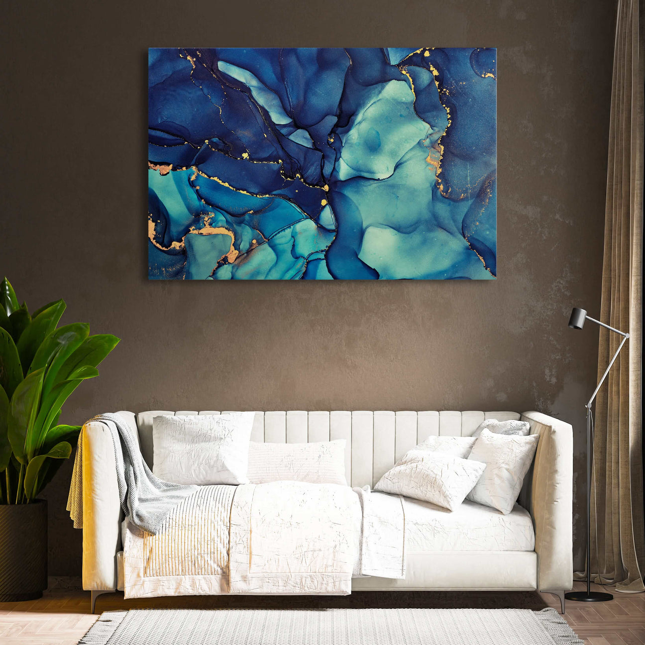Navy Blue Marble Art | MusaArtGallery™