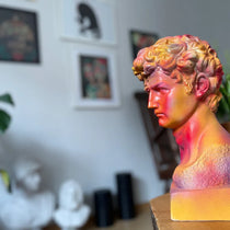 Orange David Head Sculpture - David Bust | MusaArtGallery™