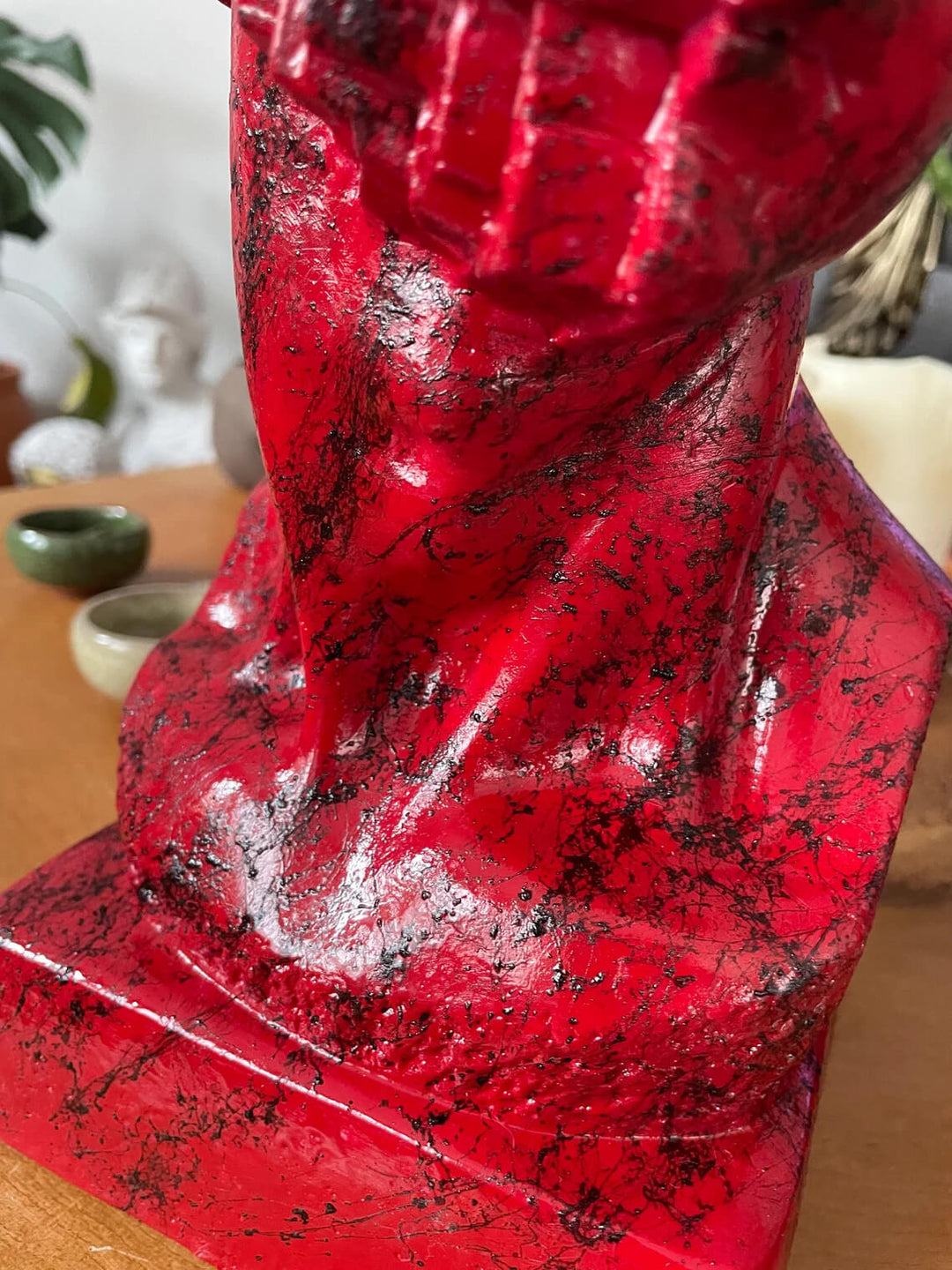 Red David Head Sculpture - David Bust | MusaArtGallery™