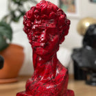 Red David Head Sculpture - David Bust | MusaArtGallery™