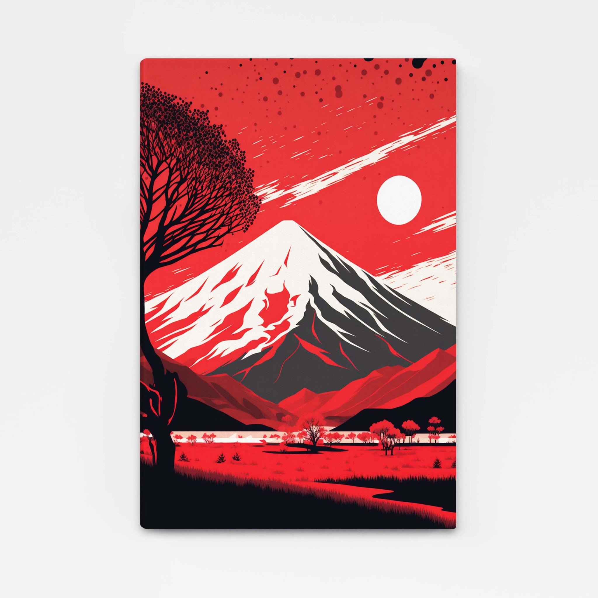 Red Minimal Japanese Art | MusaArtGallery™