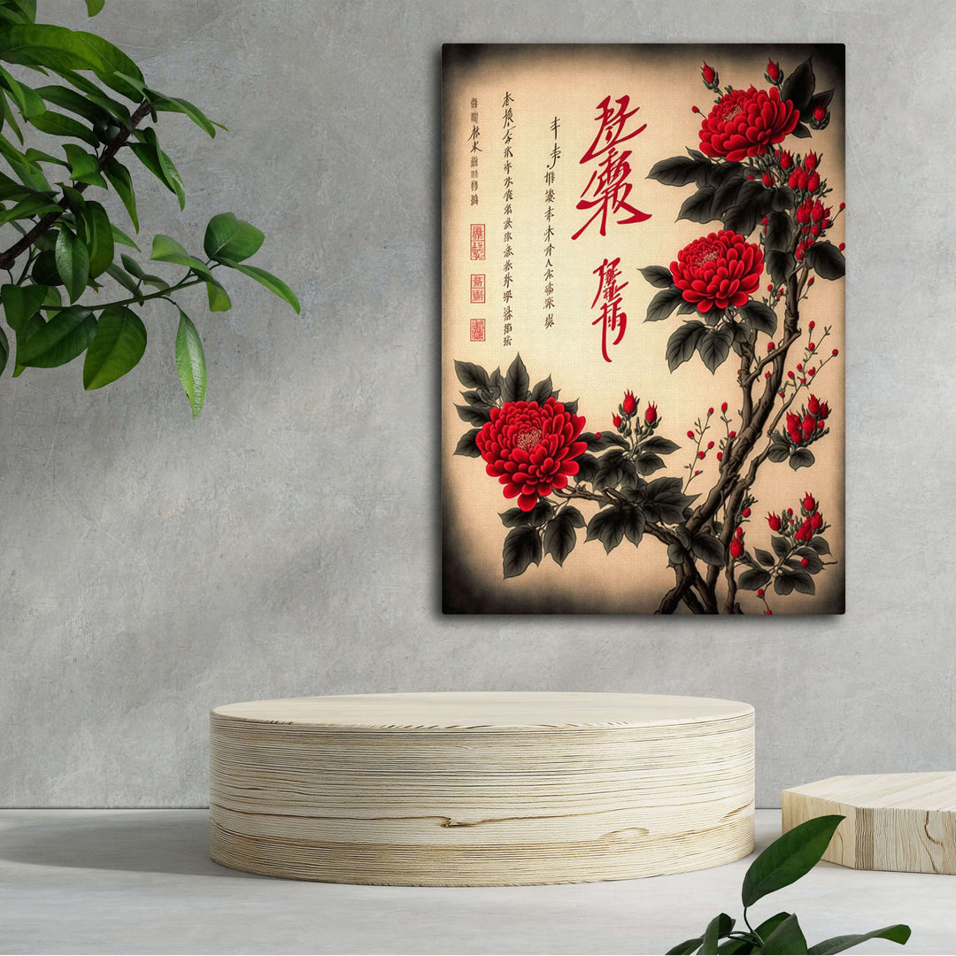 Red Vintage Japanese Wall Art | MusaArtGallery™