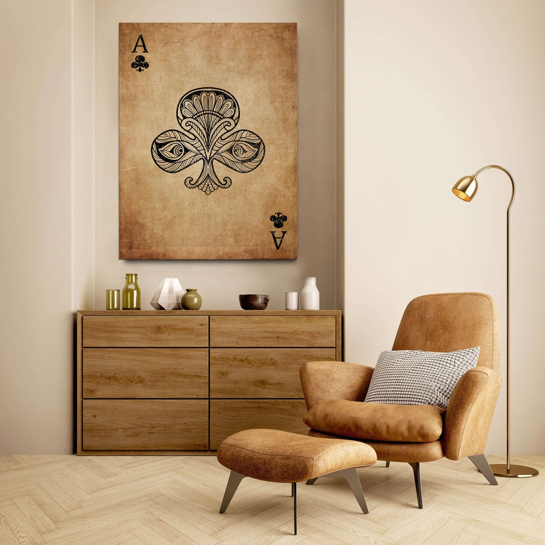 Vintage Ace of Clubs Art | MusaArtGallery™