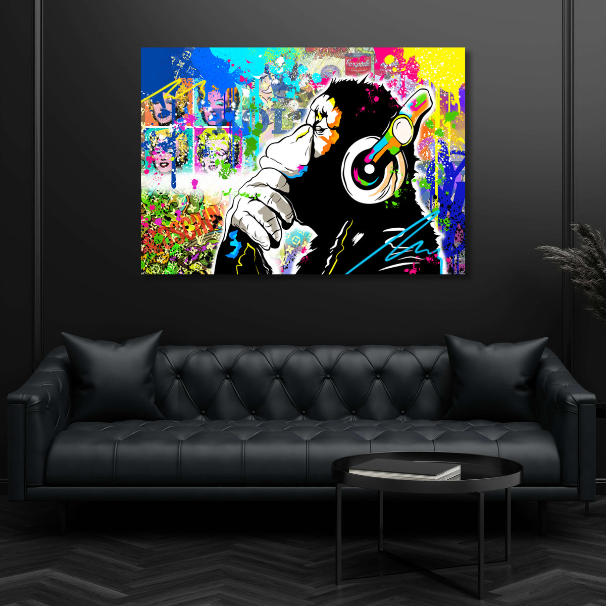 Chimp Banksy Street Art - Graffiti Wall Art | MusaArtGallery™