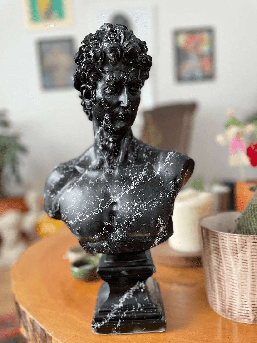 Black and White David Bust Statue - David Bust Statue for sale ...