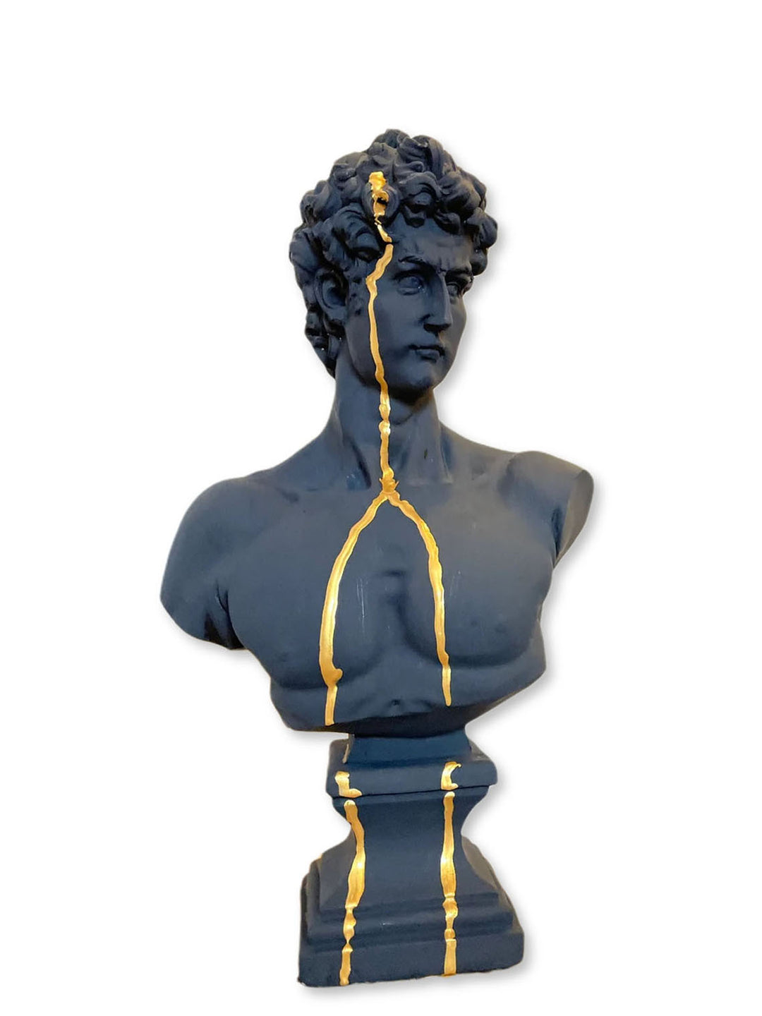 Home Gold Drip David Bust Statue