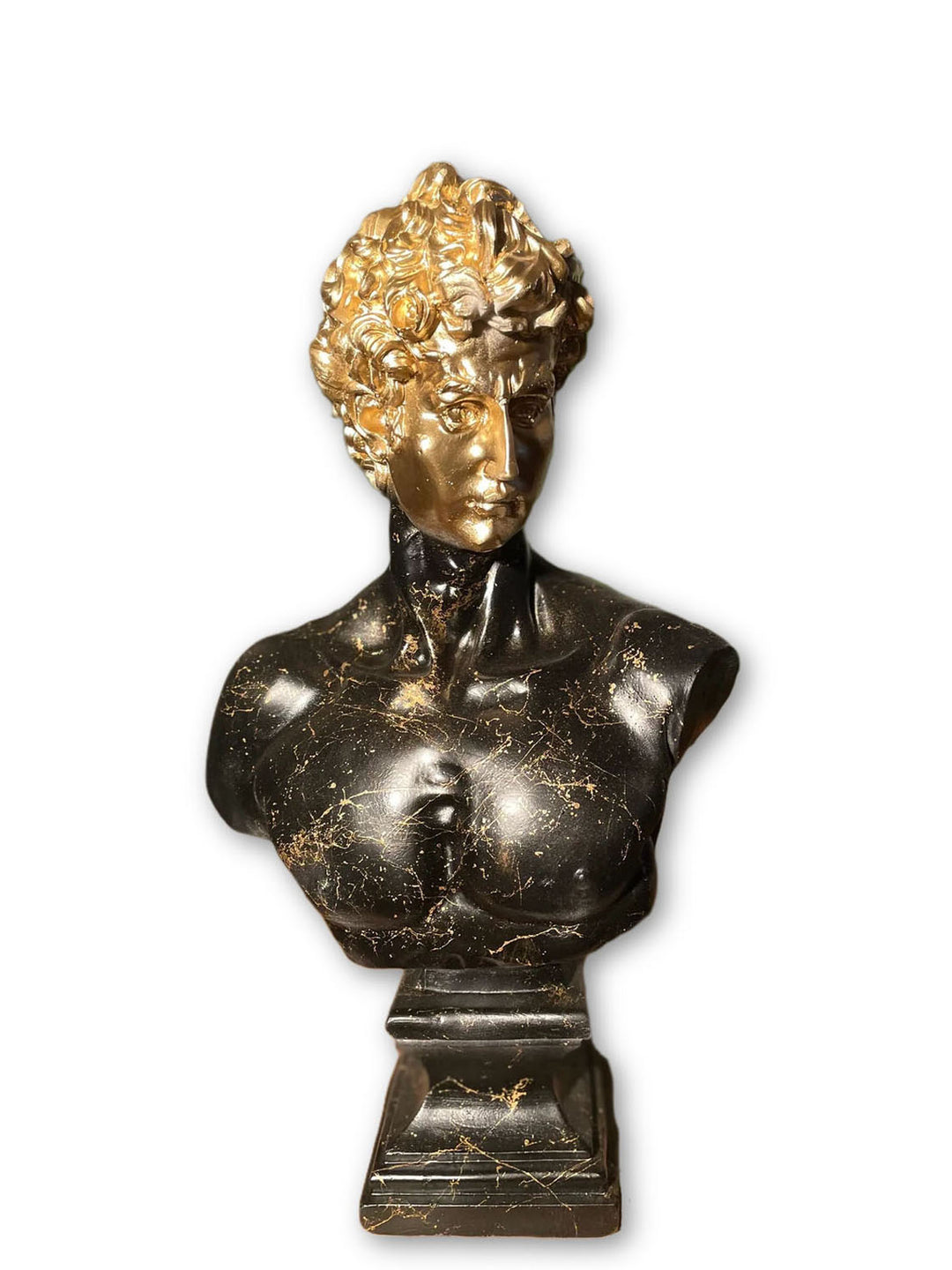 Home Black and Gold David Bust Statue
