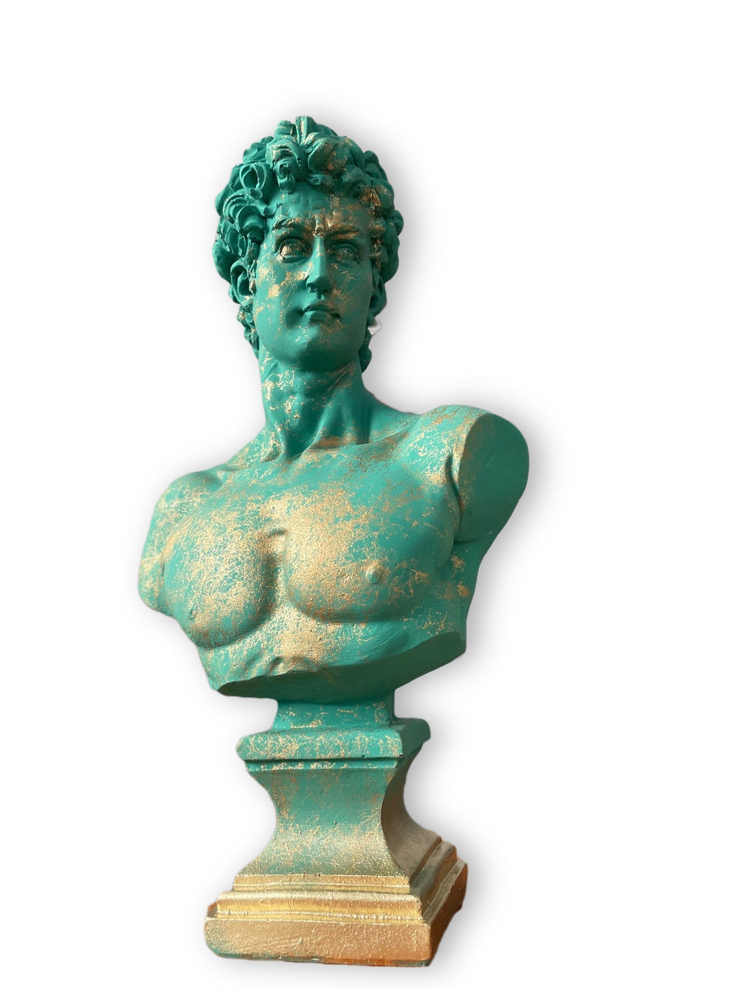 Blue David Bust Statue