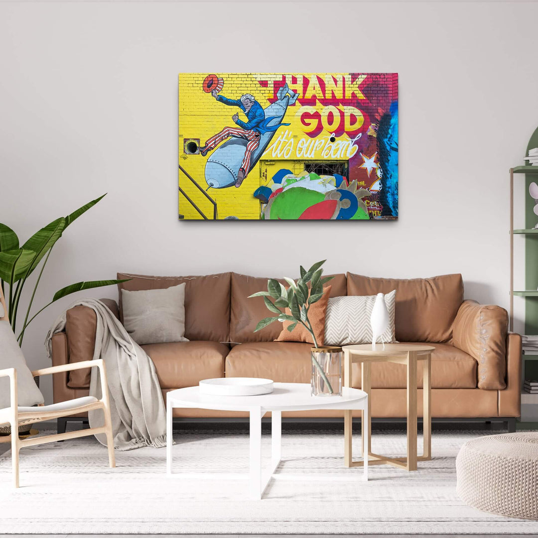 Nuclear Bomb Graffiti Wall Art - Street Art on canvas | MusaArtGallery™