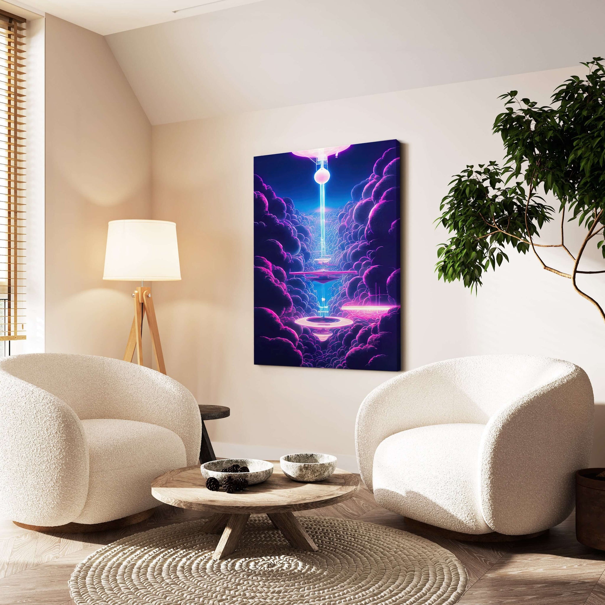 Cyberpunk City Canvas Print - Trippy Art | MusaArtGallery™