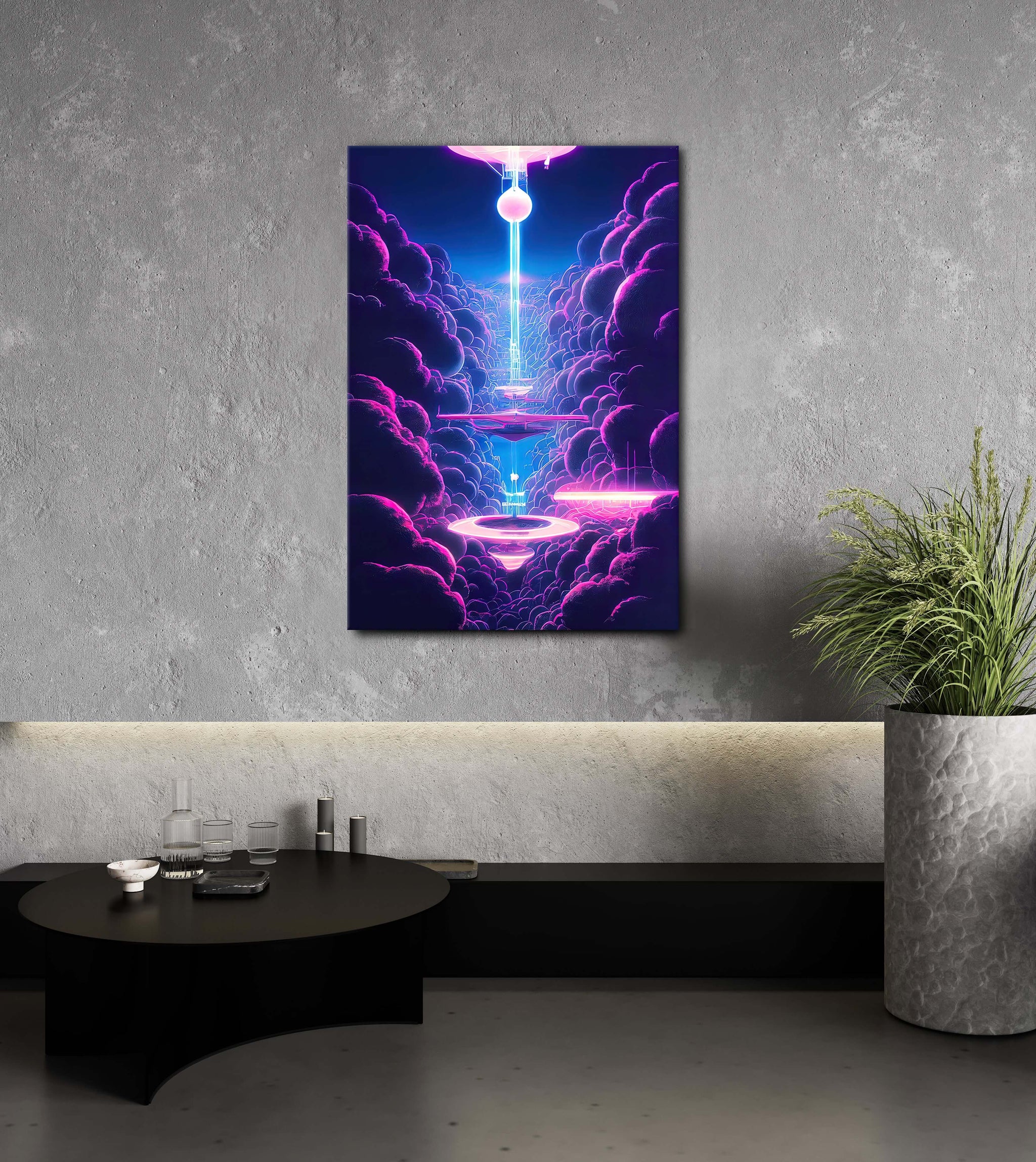 Cyberpunk City Canvas Print - Trippy Art | MusaArtGallery™