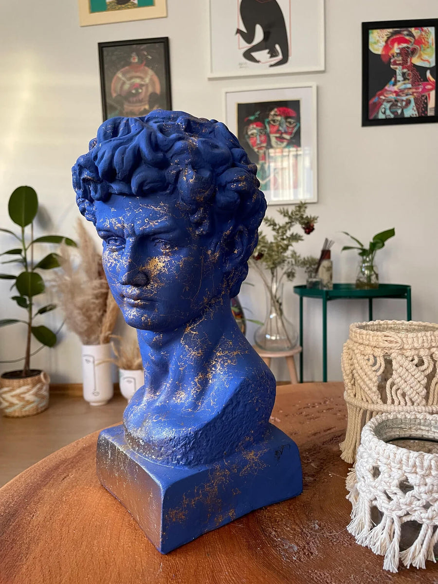 David Blue Bust Statue - David Bust Statue for sale | MusaArtGallery™