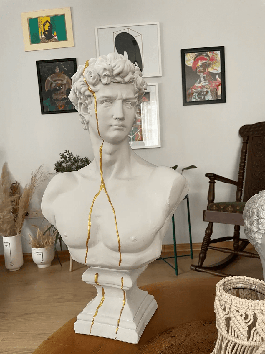 Large White David Bust Statue - David Bust Statue for sale ...