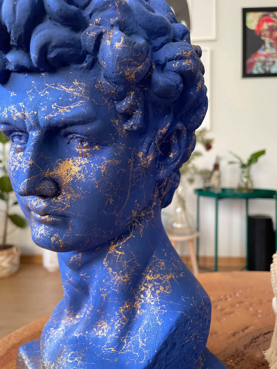 Home David Blue Bust Statue